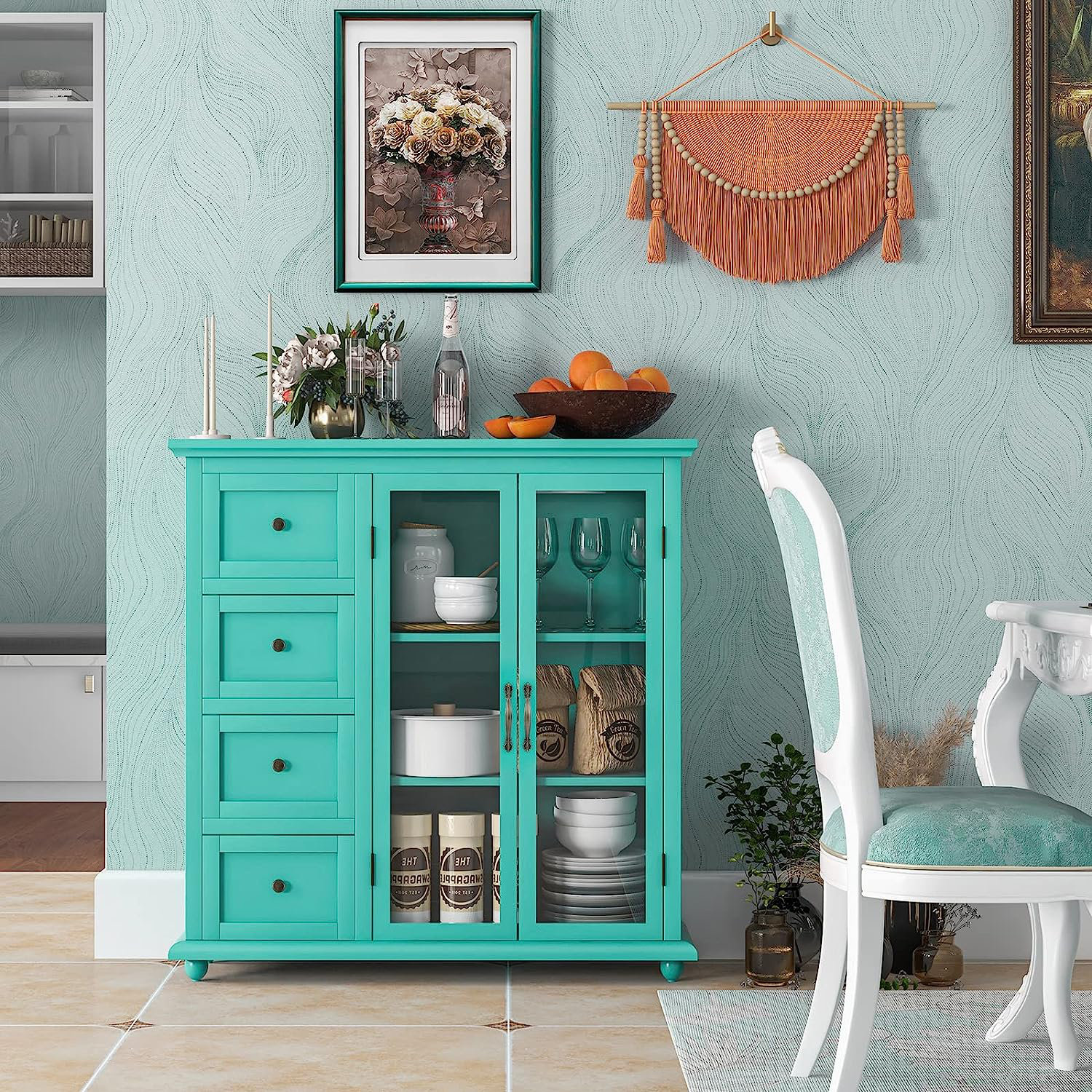 Accent cabinet teal store